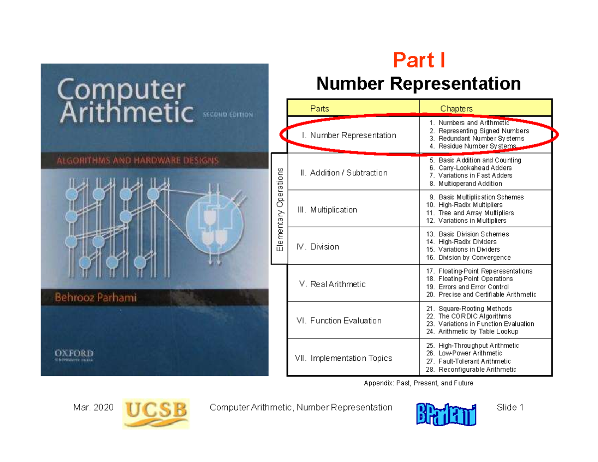 F31-book-arith-pres-pt1 Number Representation - Part I Number Representation Number ...