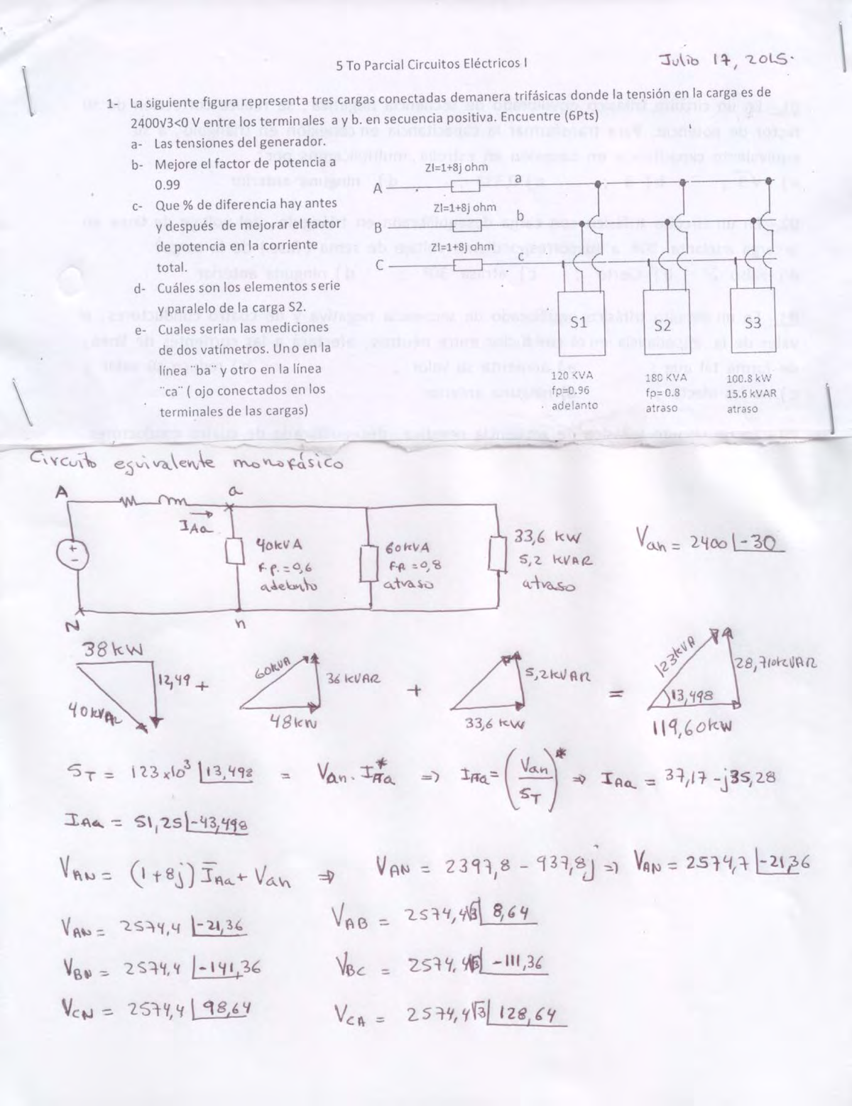Solucion 5to Examen Parcialv 2 - Circuitos eléctricos II - Studocu