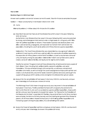 2019 MH Power and Authority in the Modern World Notes Amila Dilberovic ...