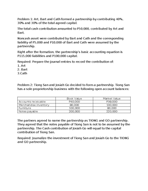 MAS First Preboard Examination Batch 95 - CPAR CPA REVIEW SCHOOL OF THE PHILIPPINES M a n i l a ...