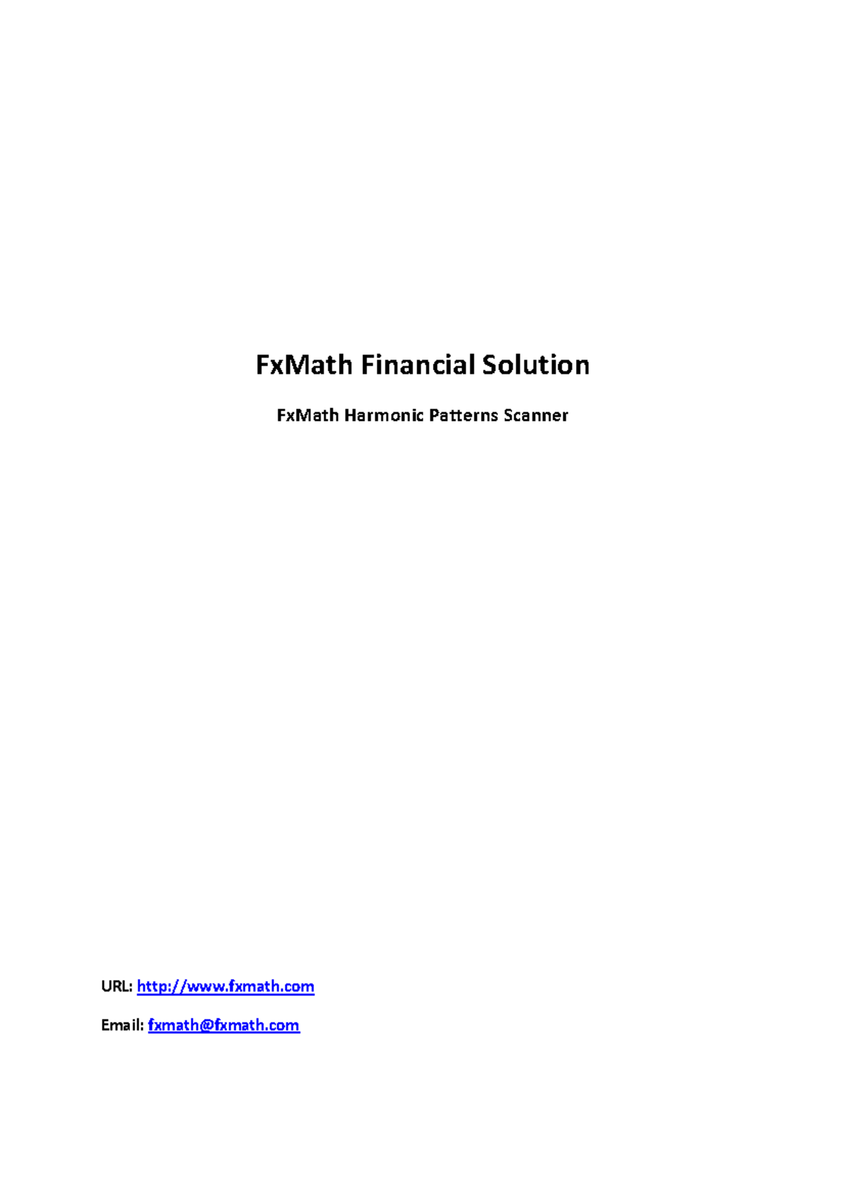 Fx Math Harmonic Patterns Scanner Manual - FxMath Financial Solution ...