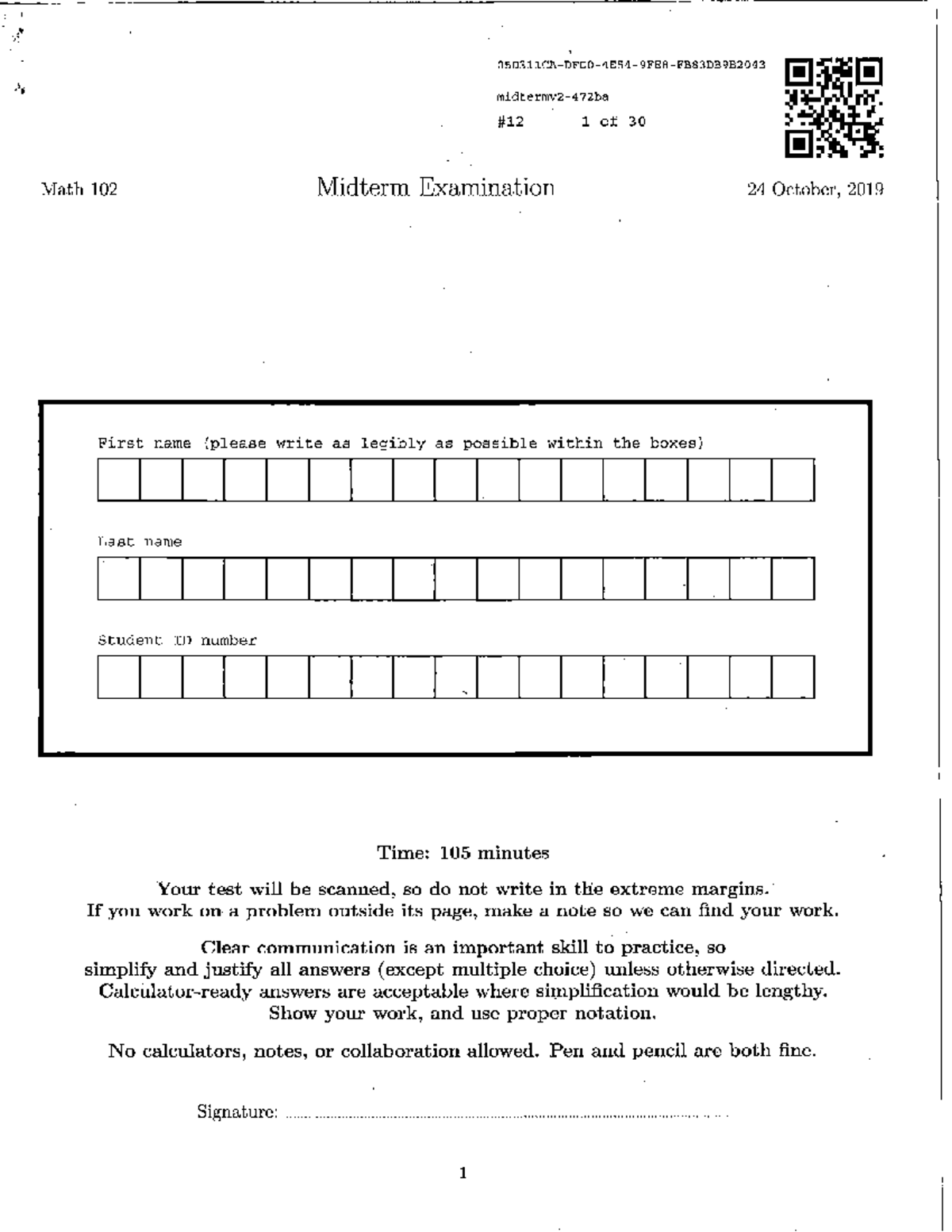 midterm v2 math - MATH 102 - Studocu