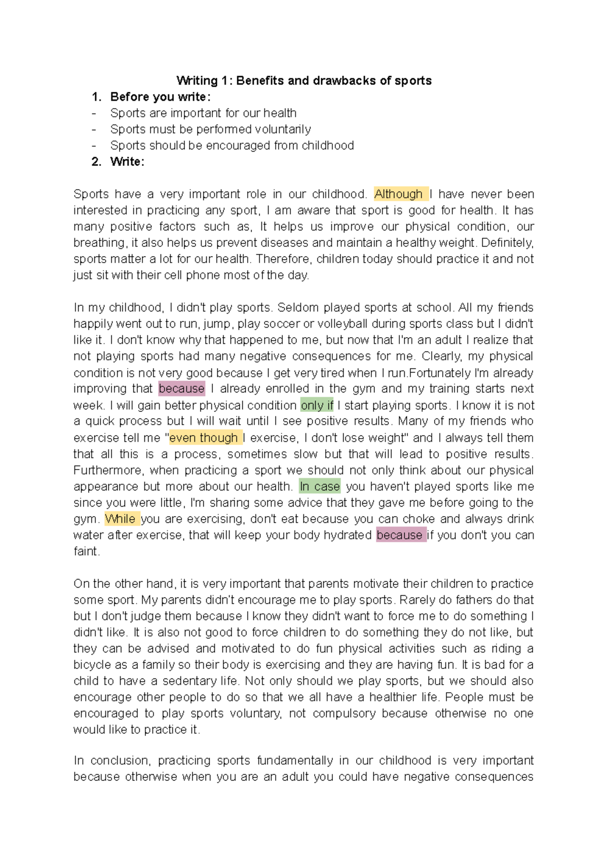 Portfolio - Advanced 6 - ADV 6 - Writing 1: Benefits and drawbacks of ...