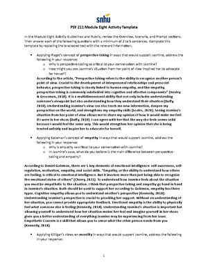 SCS 100 Module Five Activity - Support your responses with specific ...