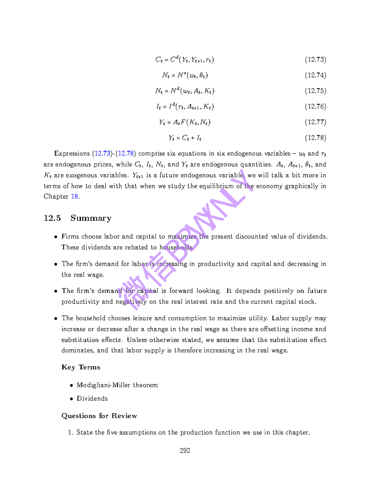 20220326154907 623f35f396884 gls intermediate macro may2021 293 - Ct = Cd(Yt, Yt+ 1 , rt) (12 ...