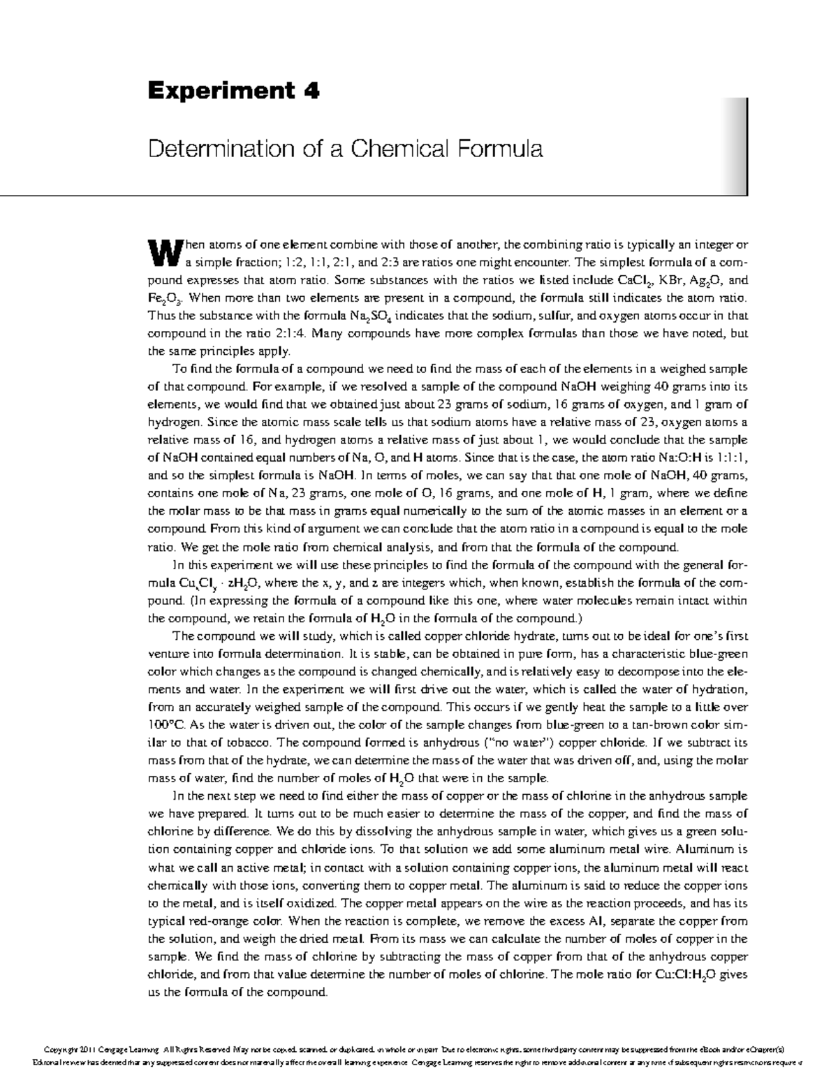 Lab Manual 1 Experiment 4 Determination Of A Chemical Formula W Hen lab-manual-1-experiment-4-determination-of-a-chemical-formula-w-hen