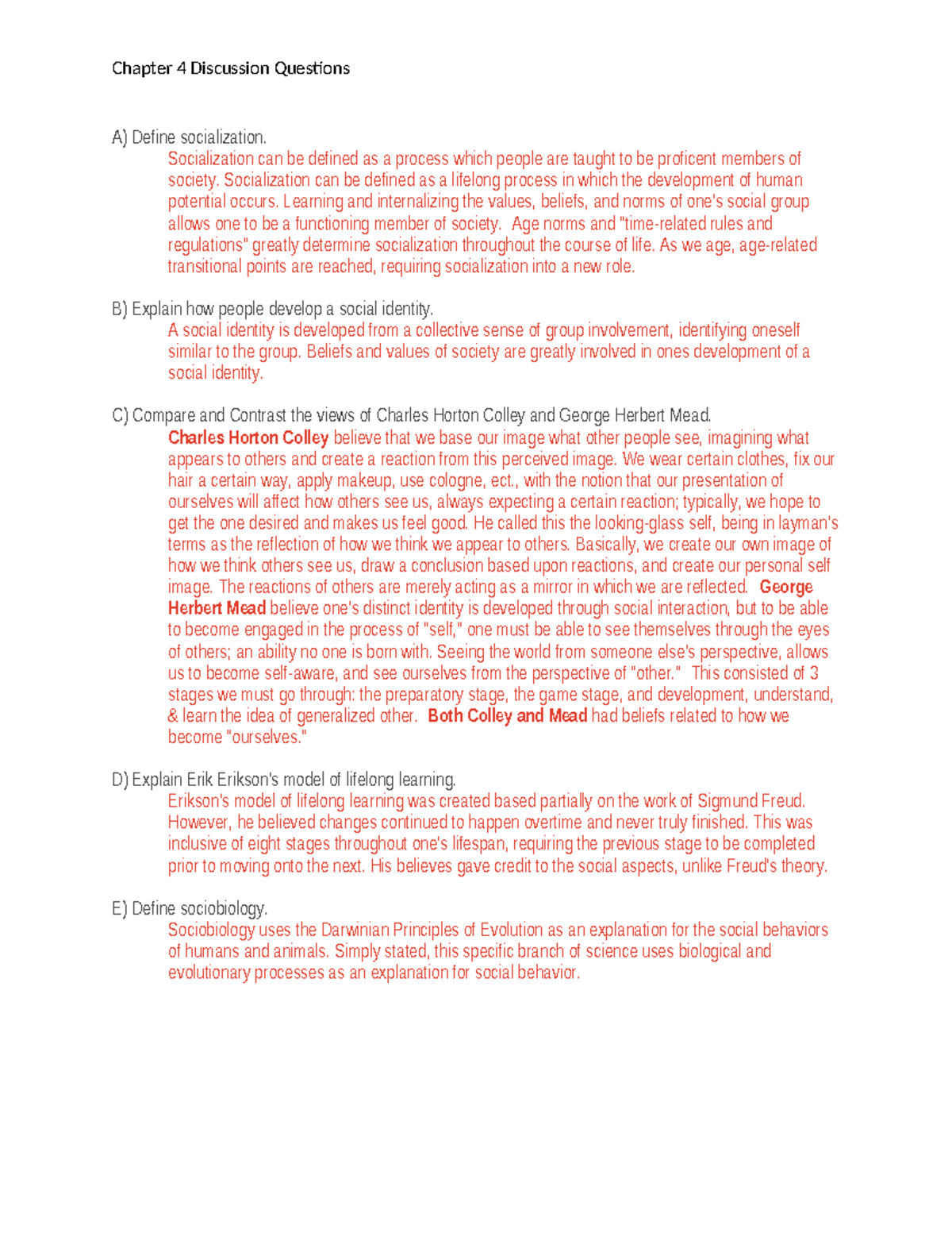 Chapter 4 Discussion Questions 2 - Chapter 4 Discussion Questions A ...
