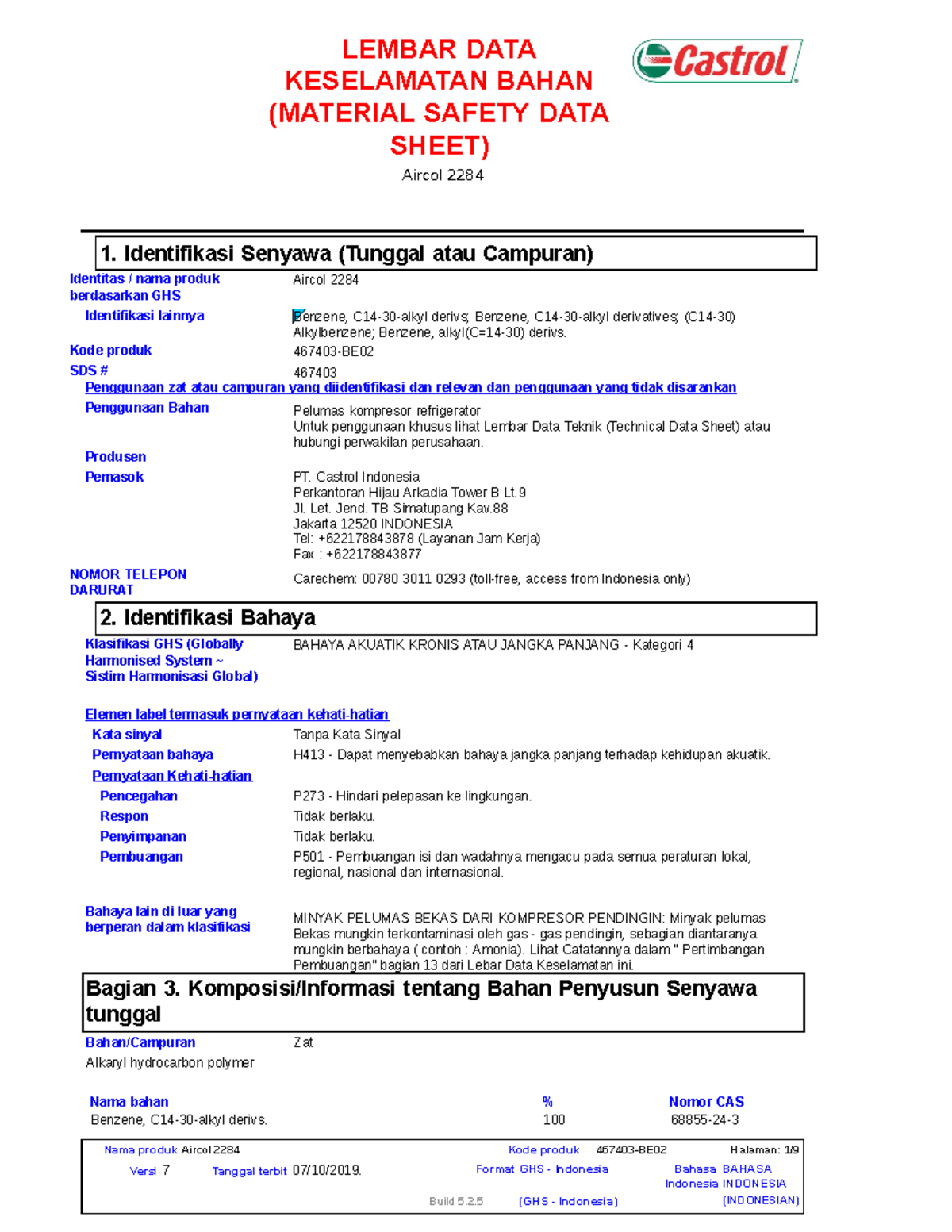 Contoh MSDS - mds - Nama produk Aircol 2284 Kode produk 467403-BE ...