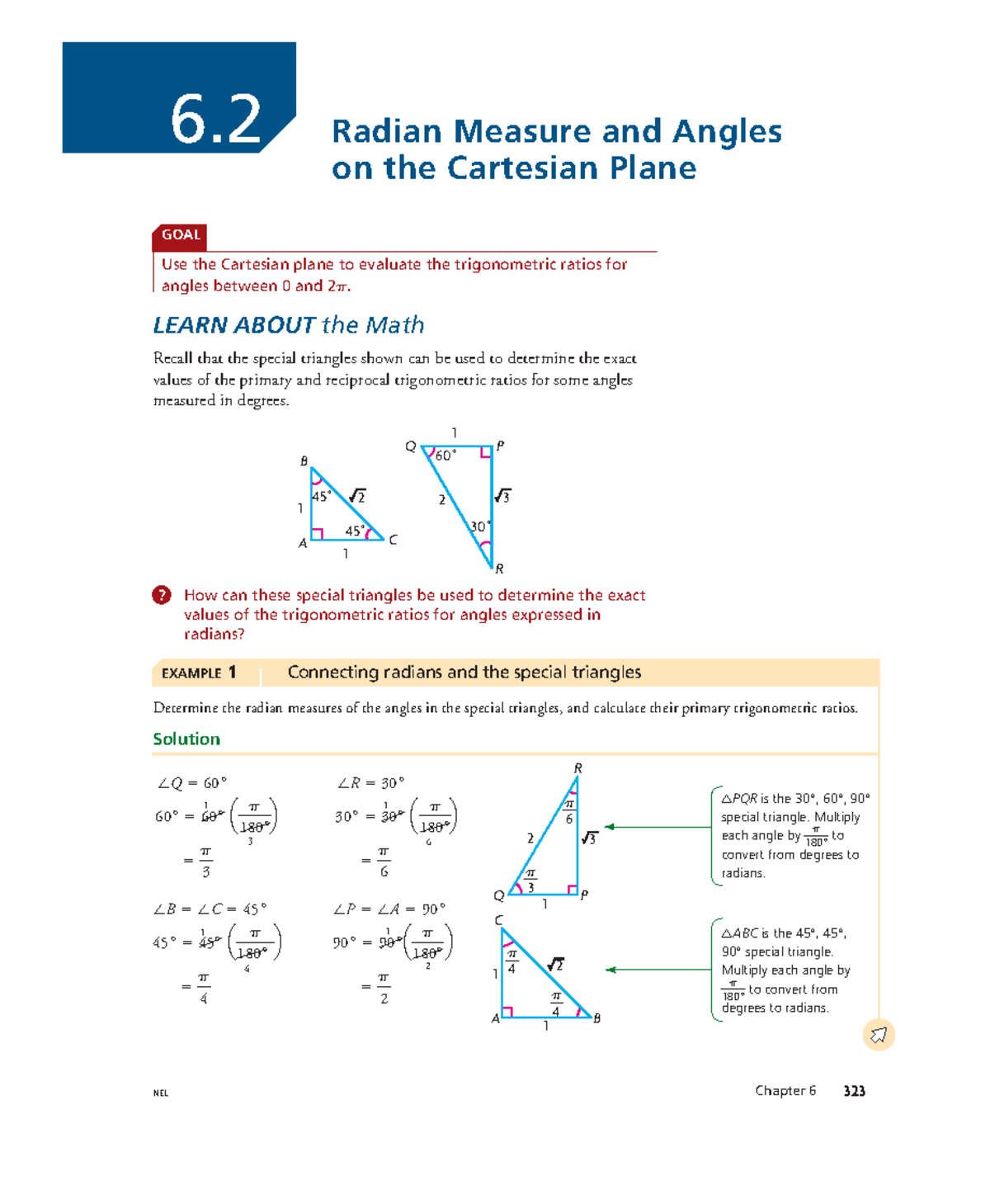 Radian Measure and Angles - EXAMPLE 1 Connecting radians and the ...