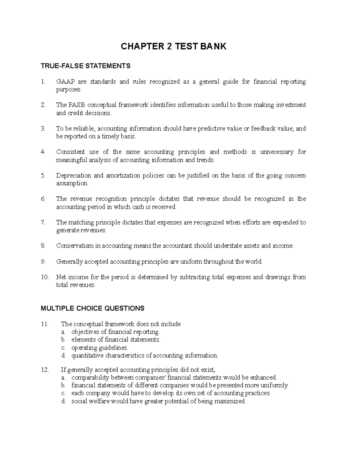 Downloadable Test Bank for Hospitality Financial Accounting 2nd Edition ...