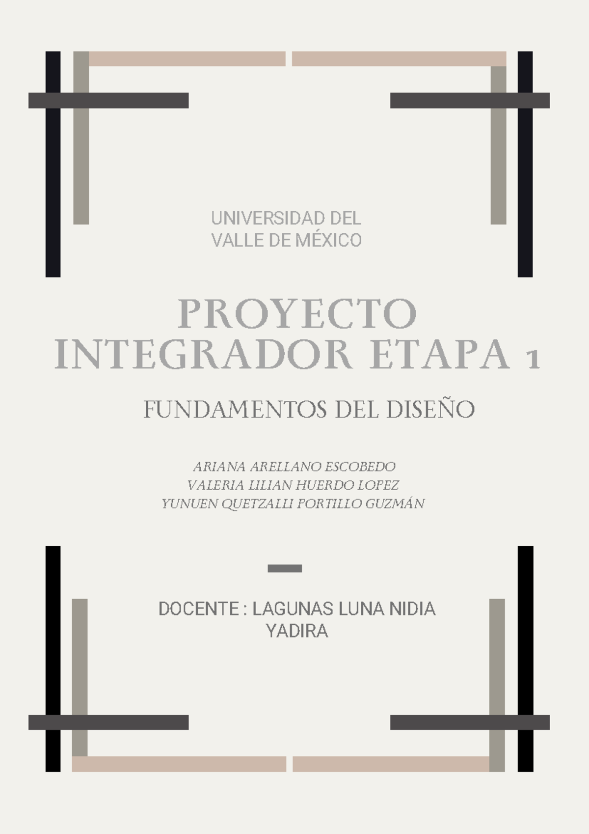 A4 VLHL - TAREA - PROYECTO INTEGRADOR ETAPA 1 FUNDAMENTOS DEL DISEÑO ...