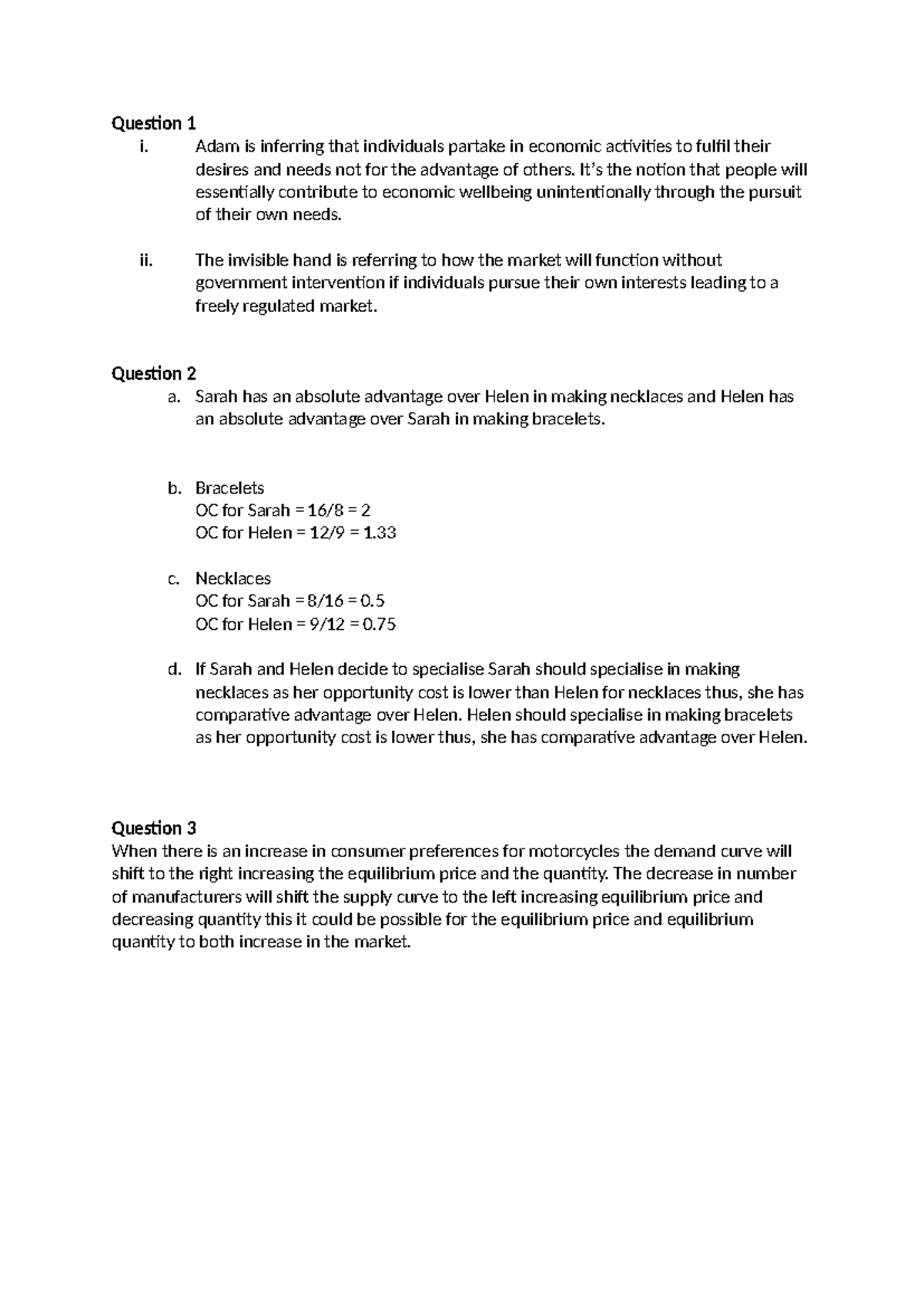 Tutorial Questions 1 - efiwhbdjknslfr - Question 1 i. Adam is inferring ...