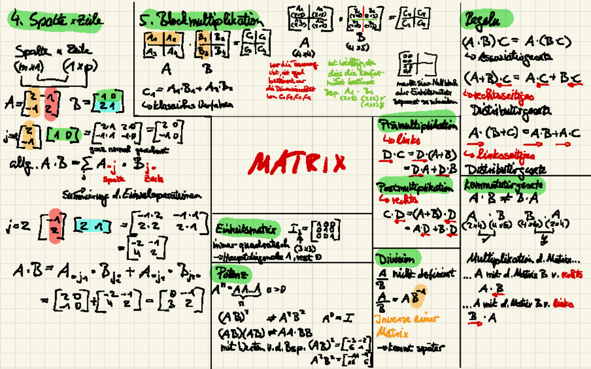 2) Matrix 2 lin. Algebra - ####### An Az By Bz 4. spak-xzciles ...