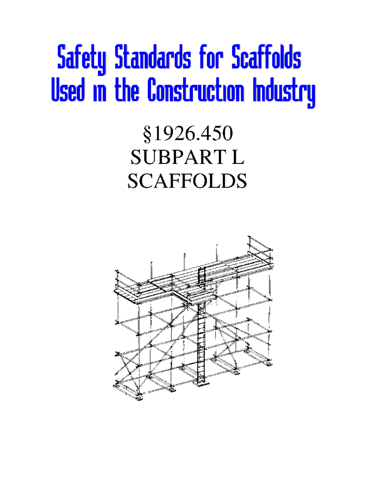 Training-library summary - §1926. SUBPART L SCAFFOLDS Safety Standards ...
