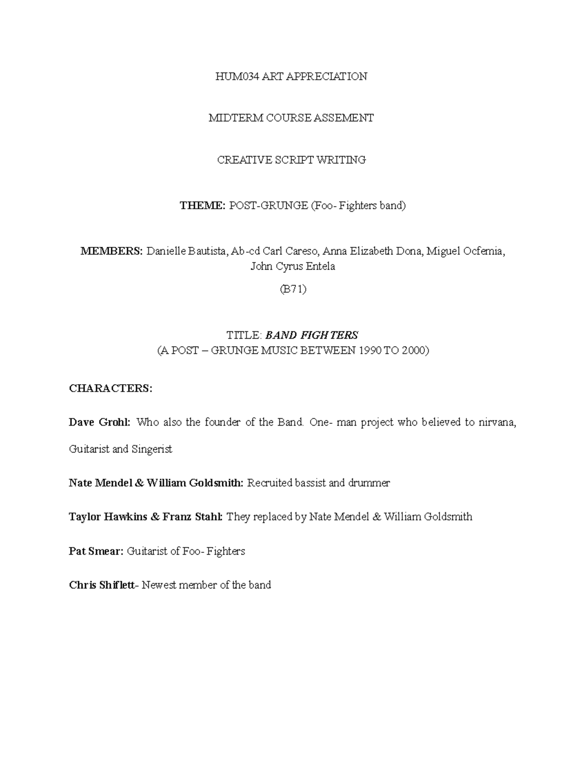 HUM034-ART- Appreciation - HUM034 ART APPRECIATION MIDTERM COURSE ...