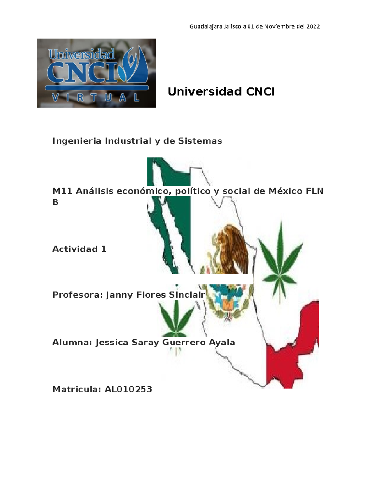 Análisis Económico Político Y Social De México Universidad Cnci