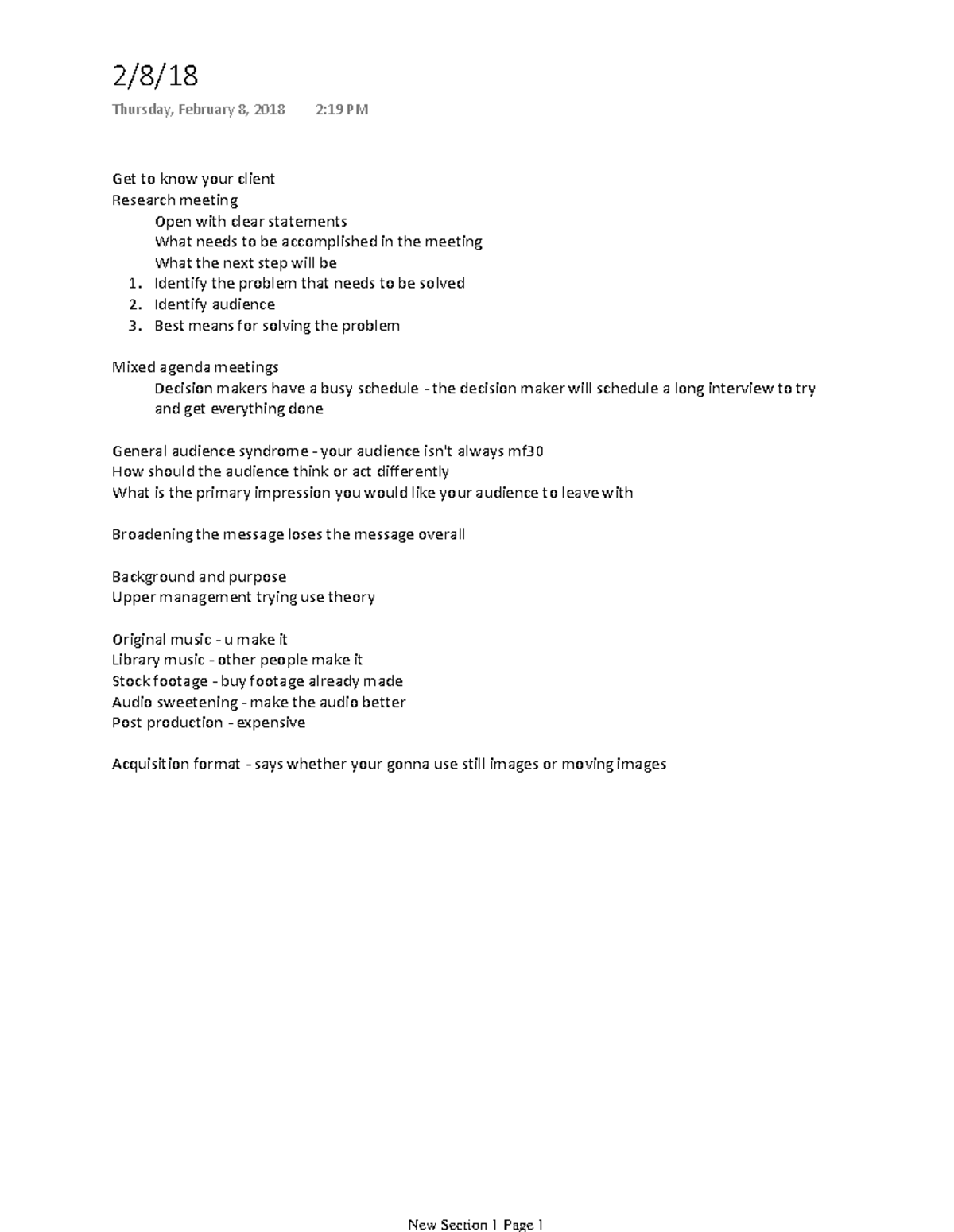 2818 - Not all days were lecture hence these are notes from one day - 2 ...