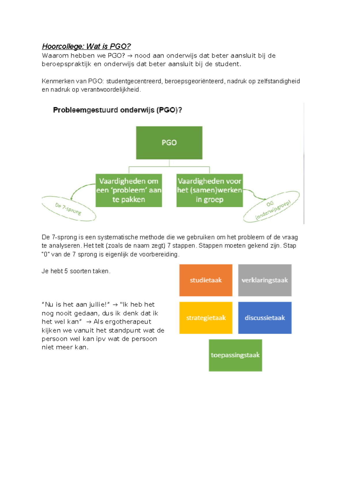 Hoorcollege Wat is PGO - notities - Hoorcollege: Wat is PGO? Waarom ...