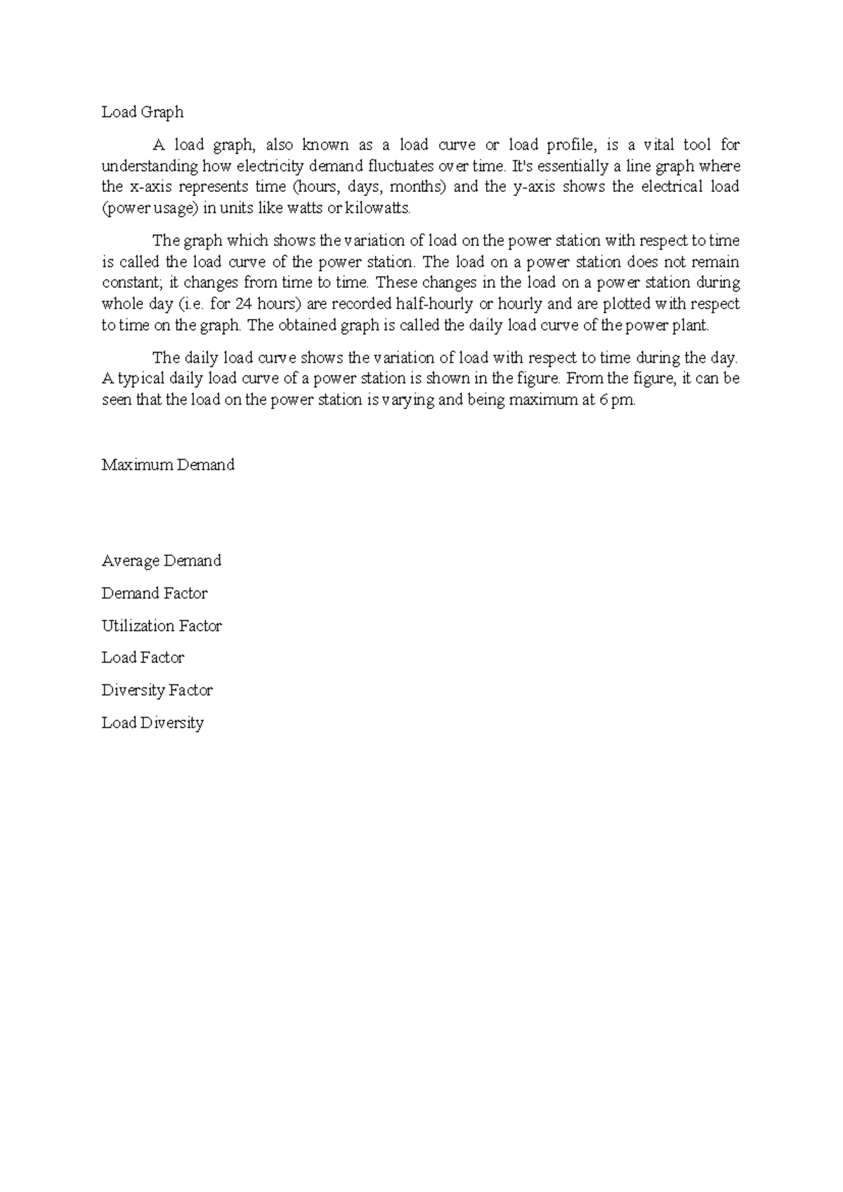 Load Graph - It's essentially a line graph where the x-axis represents ...