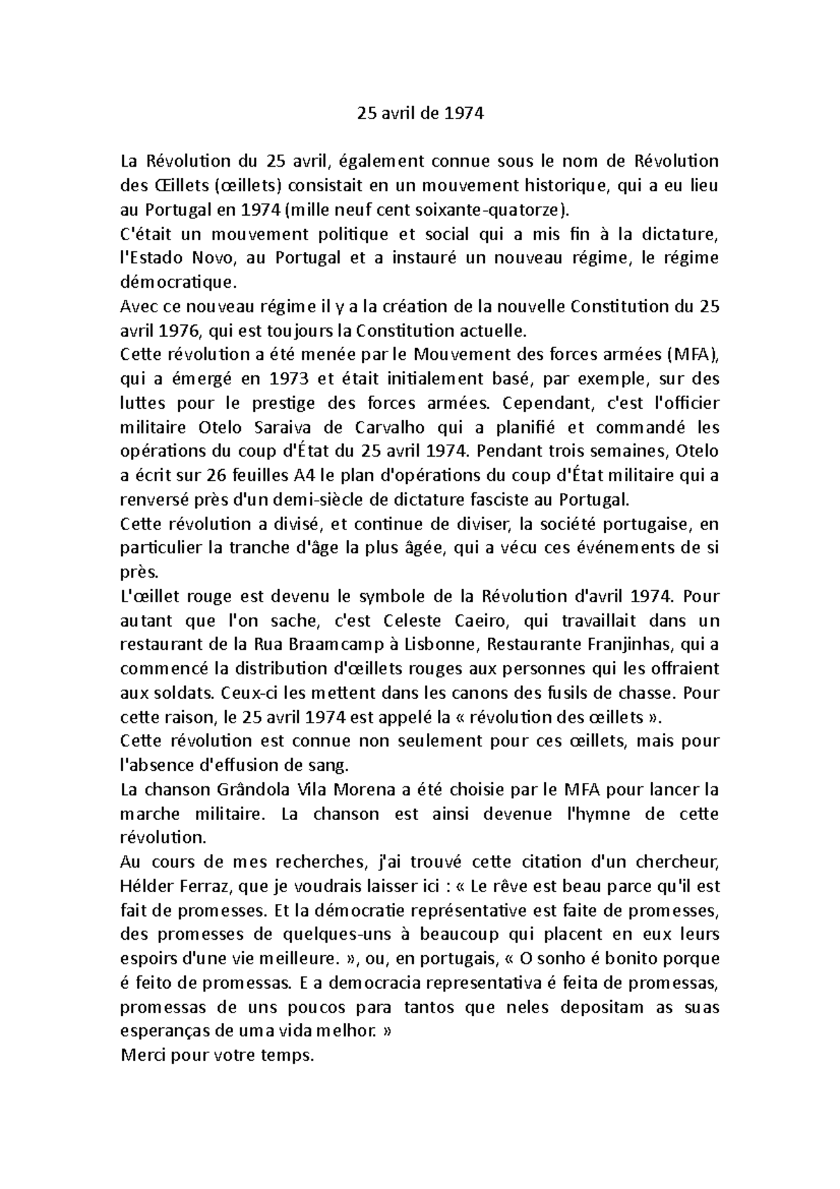 25 avril de 1974 LCF III - frances - 25 avril de 1974 La Révolution du ...