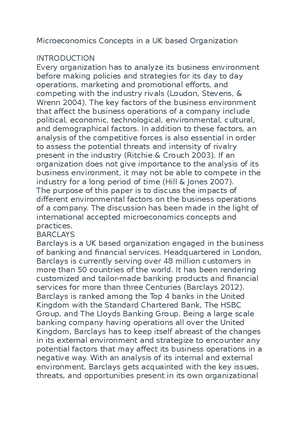 Microeconomics Analysis Paper Final - Microeconomics Analysis Paper ...