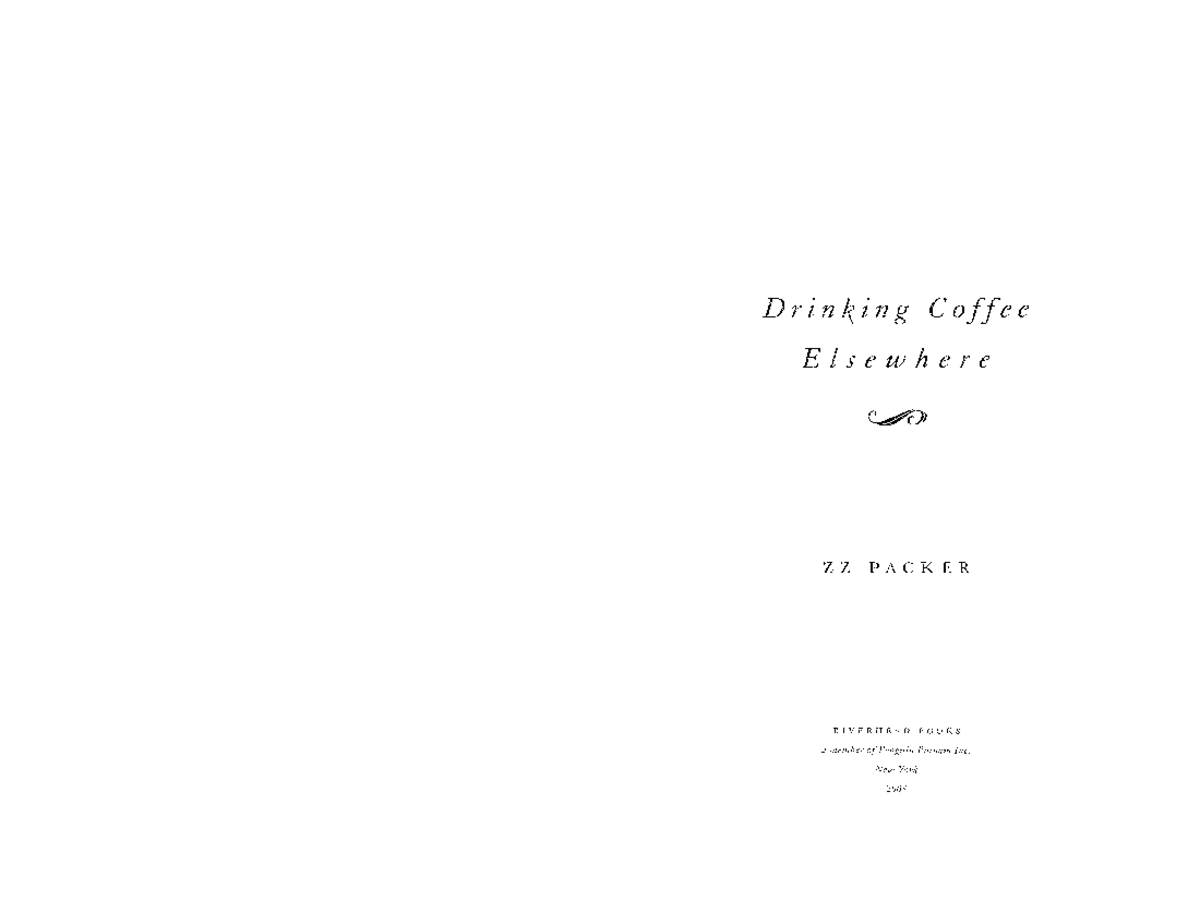 Brownies by ZZ Packer - Book for und - Drinking Coffee Elsewhere ZZ ...