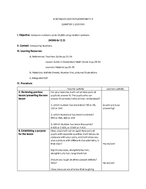 A Detailed Lesson PLAN IN English 4-TEE1 EGUA, Patani - A DETAILED ...