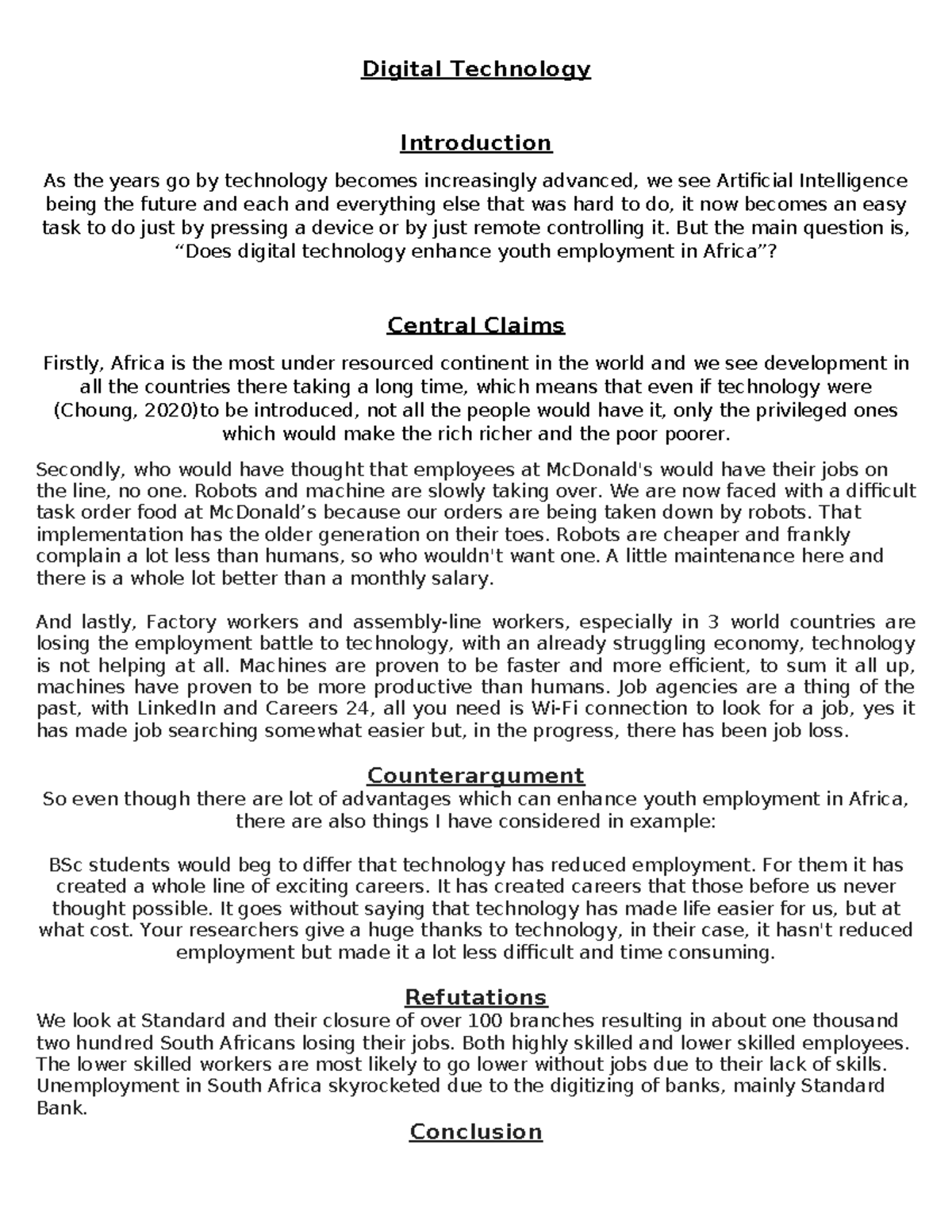 Digital Technology - Digital Technology Introduction As the years go by ...