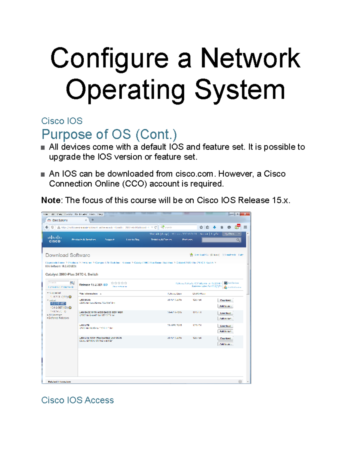 Configure a Network Operating System - Configure a Network Operating ...