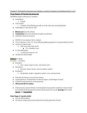 Chapter 6 Child Development - Chapter 6 Physical Development: The Body and the Brain (1 of 2 ...