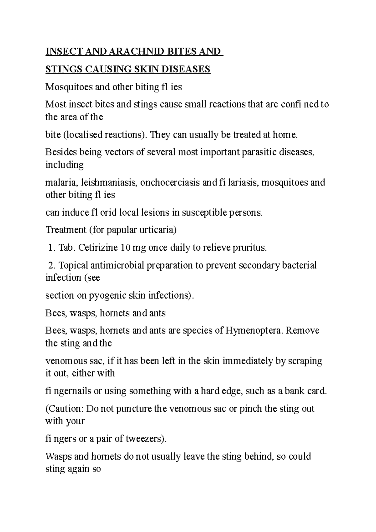 Insect AND Arachnid Bites AND Treatment - INSECT AND ARACHNID BITES AND ...