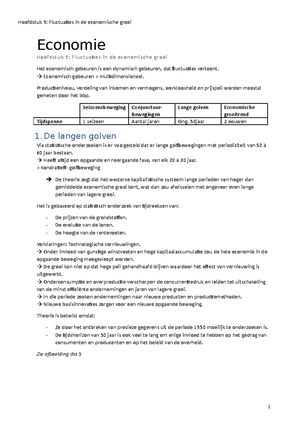 Hoofdstuk 9 - Economie Hoofdstuk 9: Fluctuaties in de economische groei ...