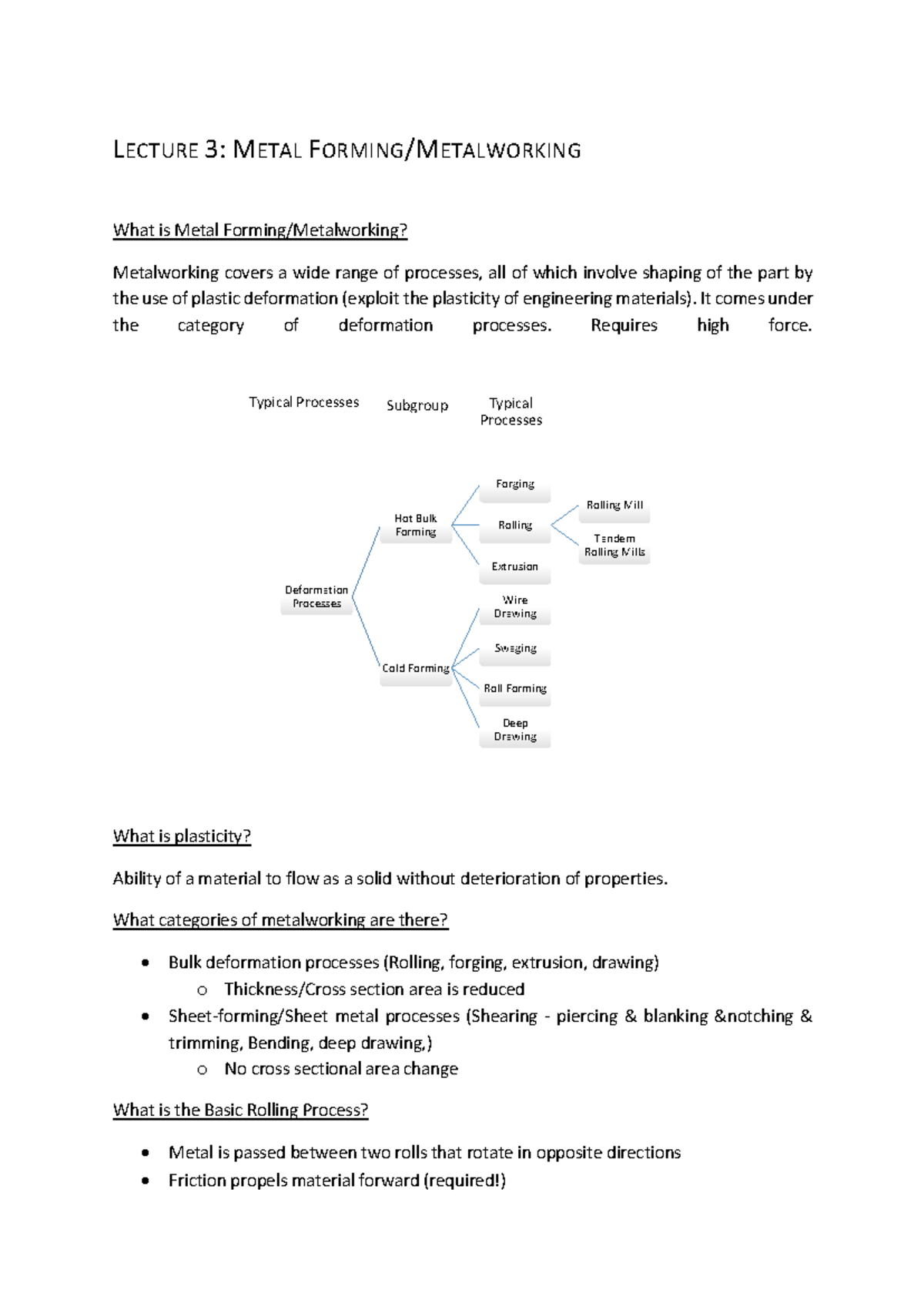 Lecture 3 Metal Forming-Metal working - L ECTURE 3: M ETAL F ORMING /M ...