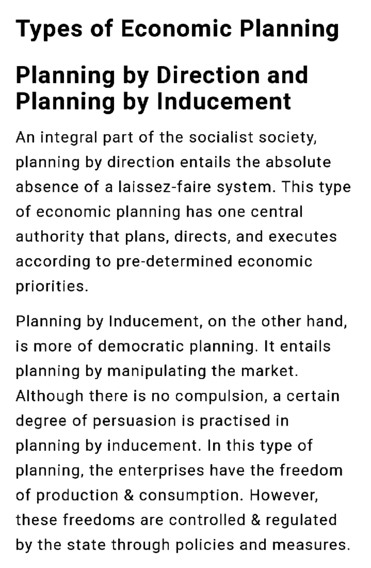 Types of economics planning - Types of Economic Planningg Planning by ...