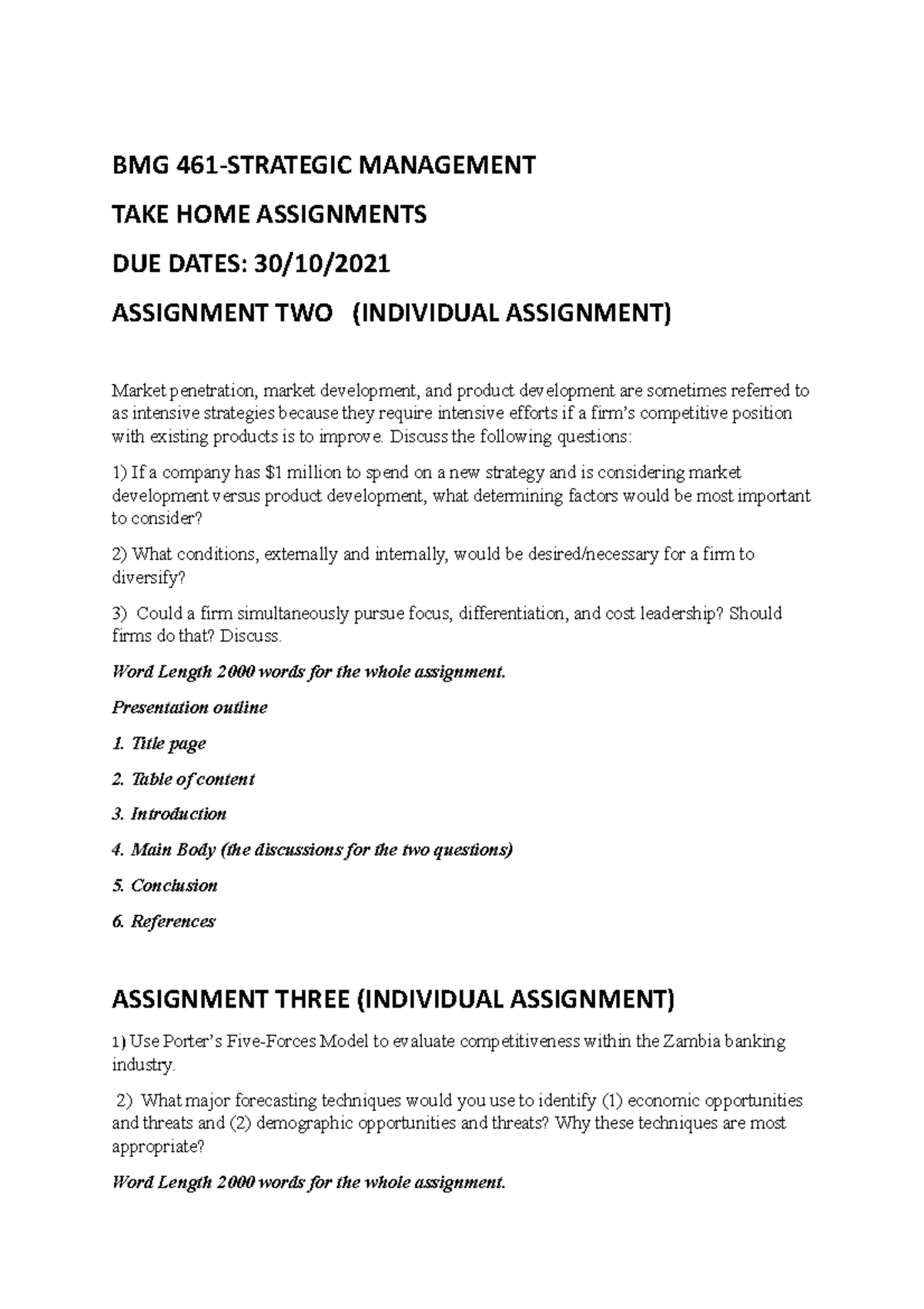 Take Home Assignments 2021 BMG461 - Infrastructure Management - Studocu