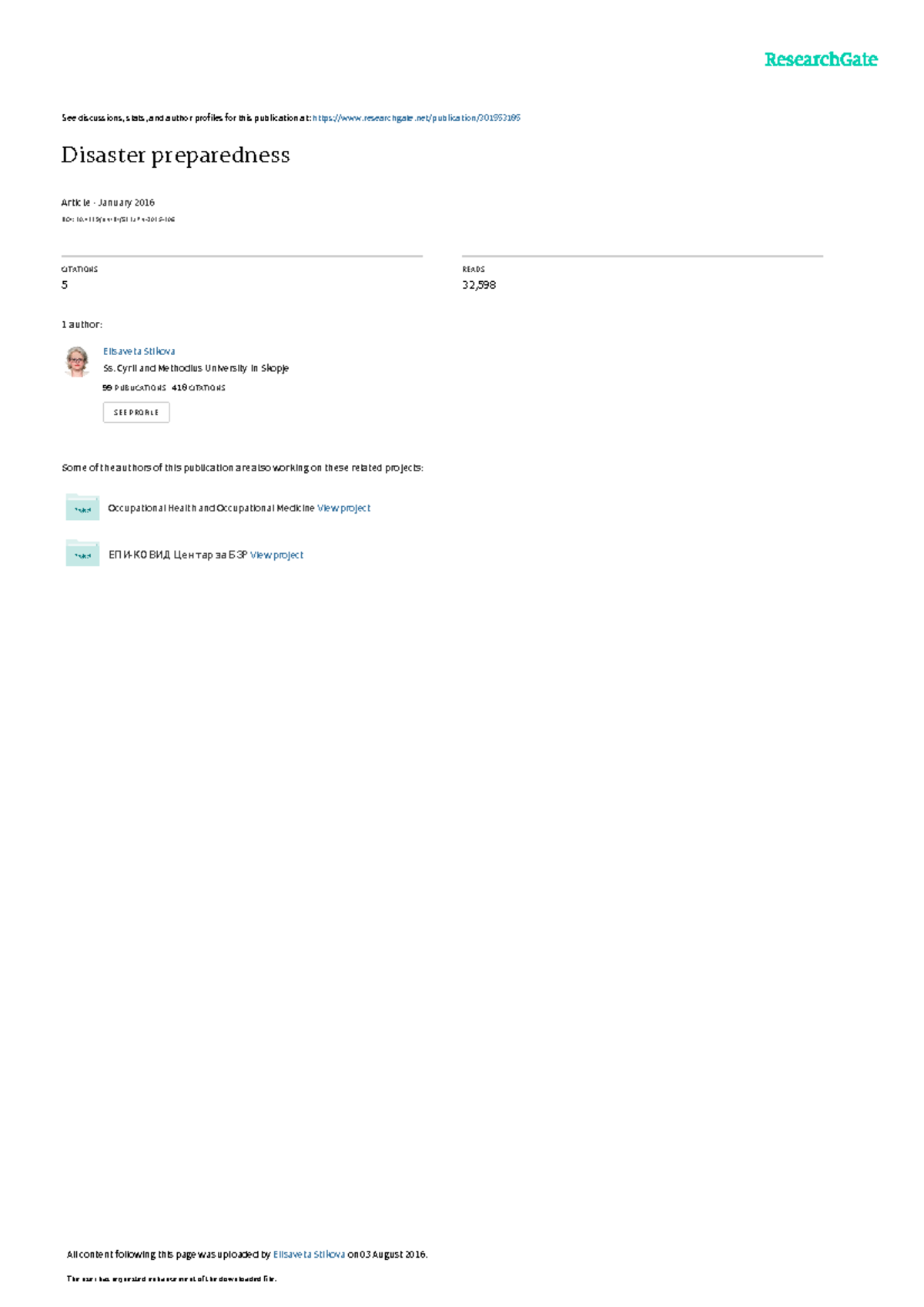 Disaster Curiculum Seejph - See discussions, stats, and author profiles ...