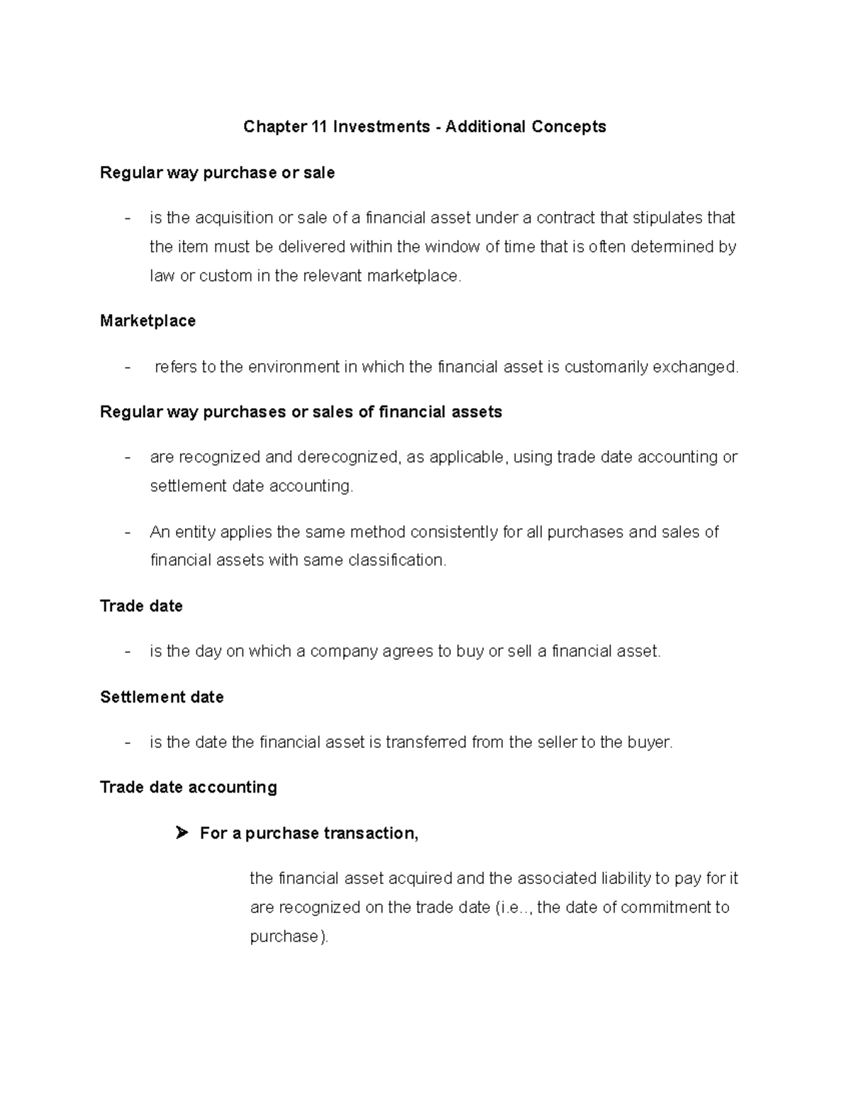 CH11 Investments Additional Concepts - Chapter 11 Investments ...