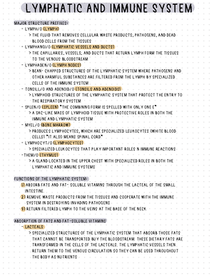 Lymphatic and Immune System 3 - HIMT 1300 - Studocu