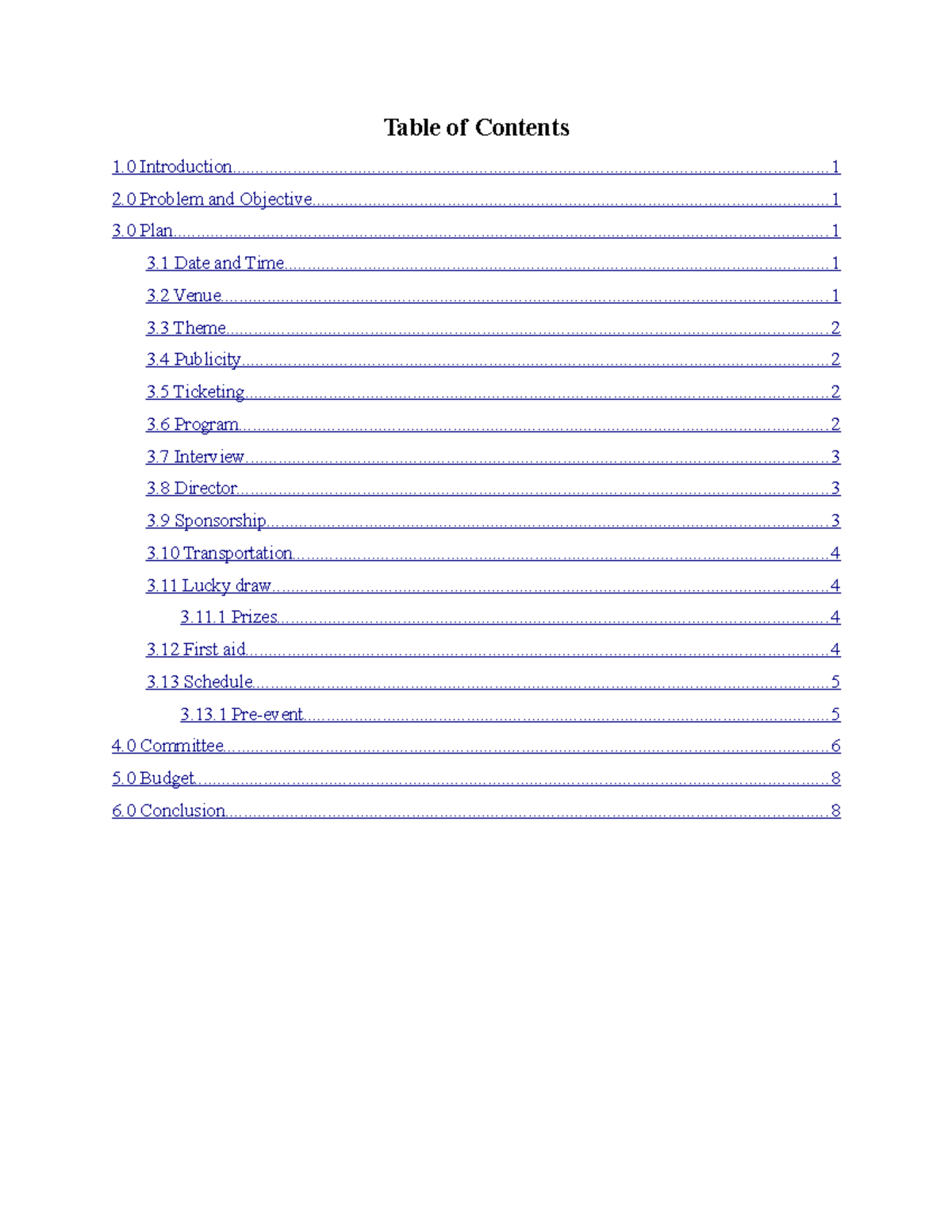 Proposal (Full) - Table of Contents 1 - Studocu