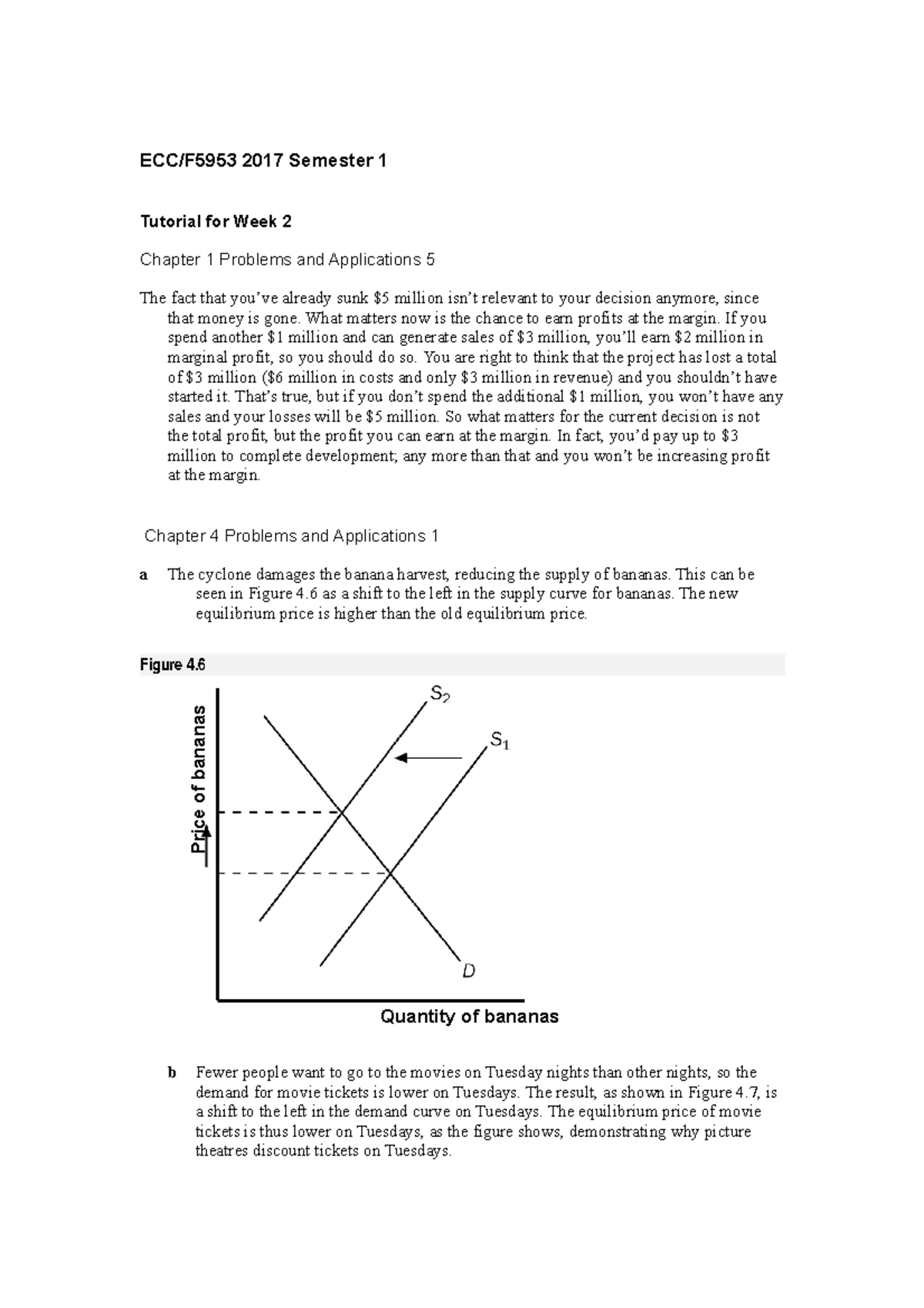 ECF5953 2018 Tutorial Week 2 - 2017 Semester 1 Tutorial for Week 2 ...