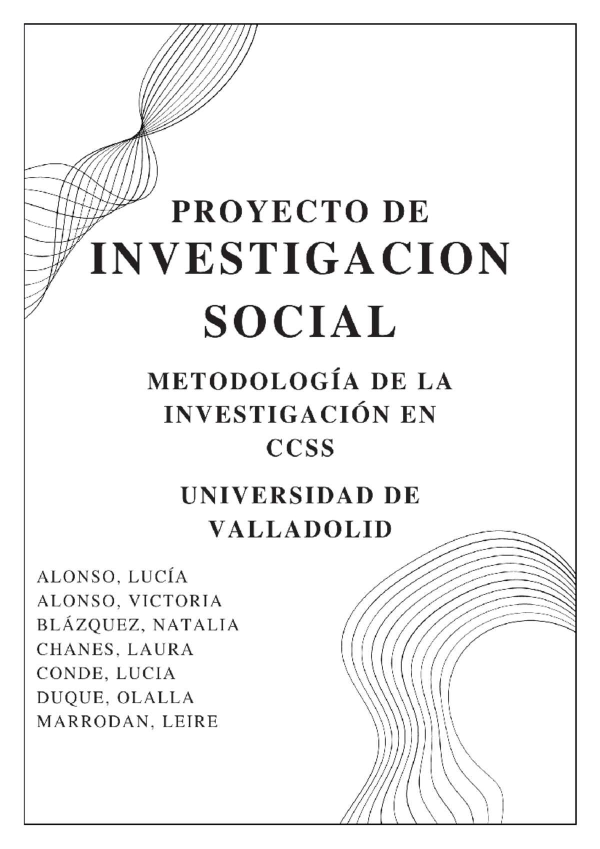 Proyecto de investigación social Final - ÍNDICE Tema de - Studocu