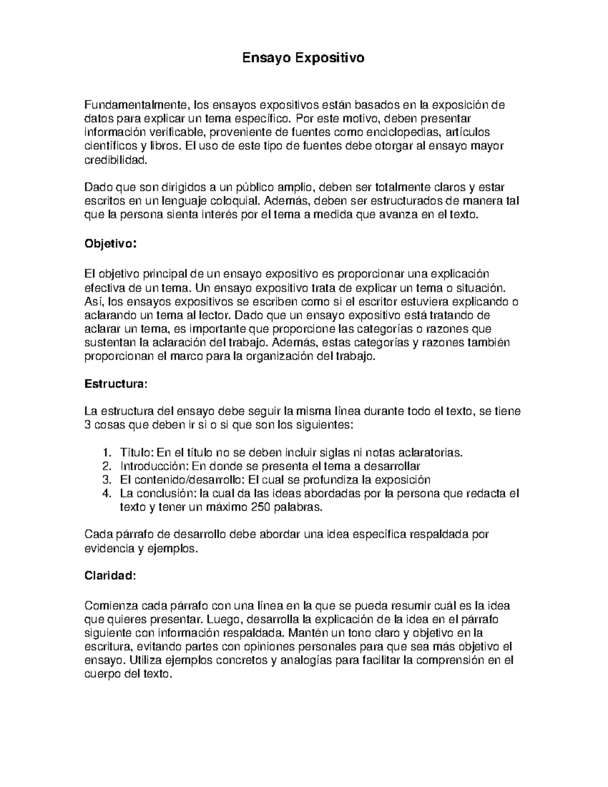 Ensayo expositivo 2 - Ensayo Expositivo Fundamentalmente, los ensayos ...