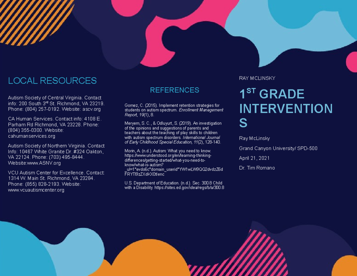 Intervention Strategies Digital Brochure - LOCAL RESOURCES Autism ...