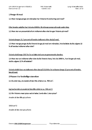 FP9 Matematik med hjælpemidler december 2022 - Matematik FP Folkeskolens prøver Prøven med - Studocu