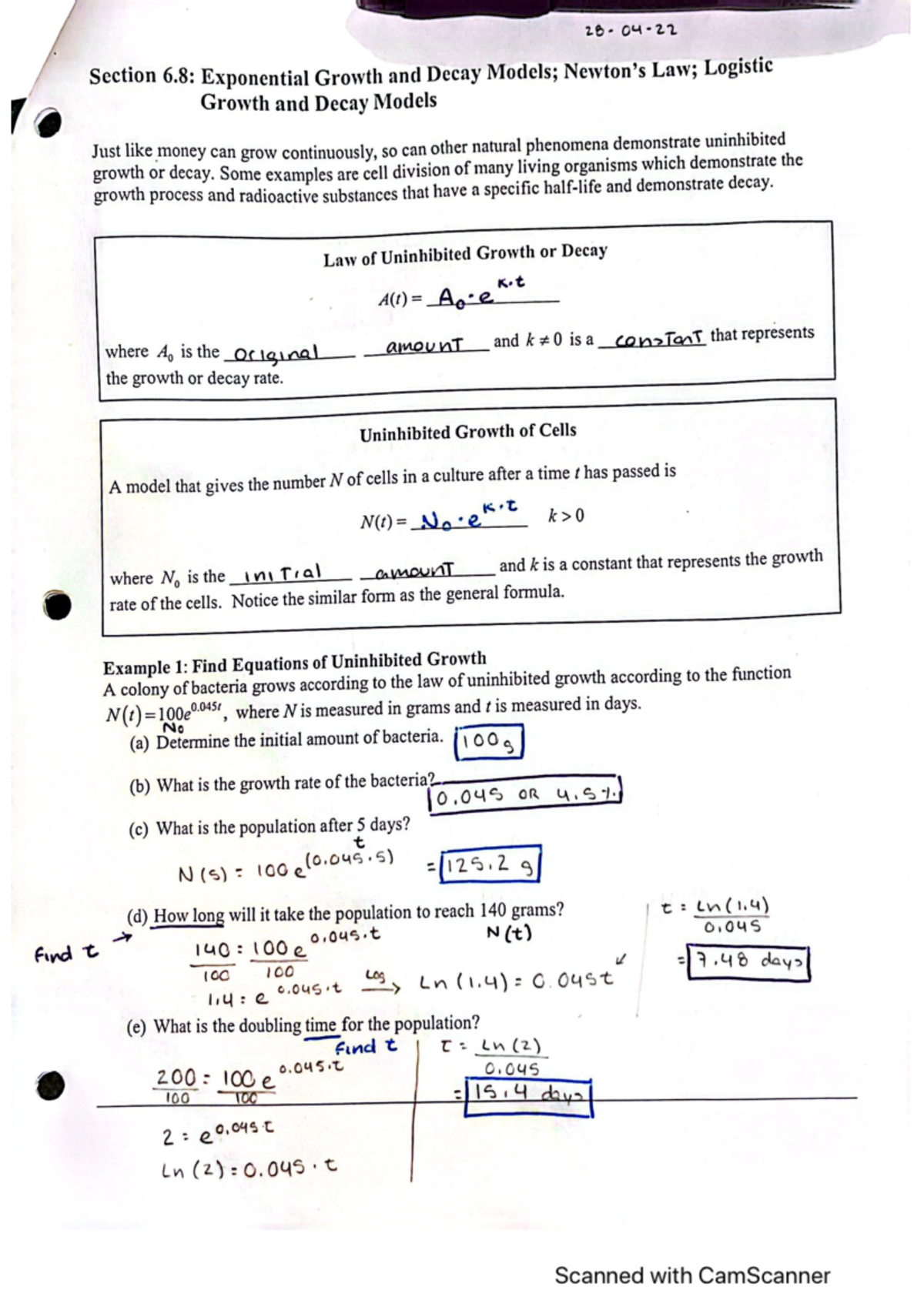 Math 131 6.8 and 6.9 - MATH 131 - Studocu