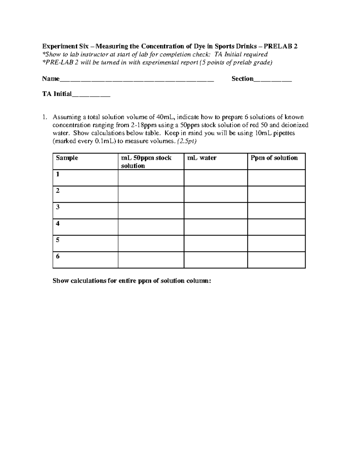 Experiment%206%20-%20Report - Experiment Six – Measuring the ...