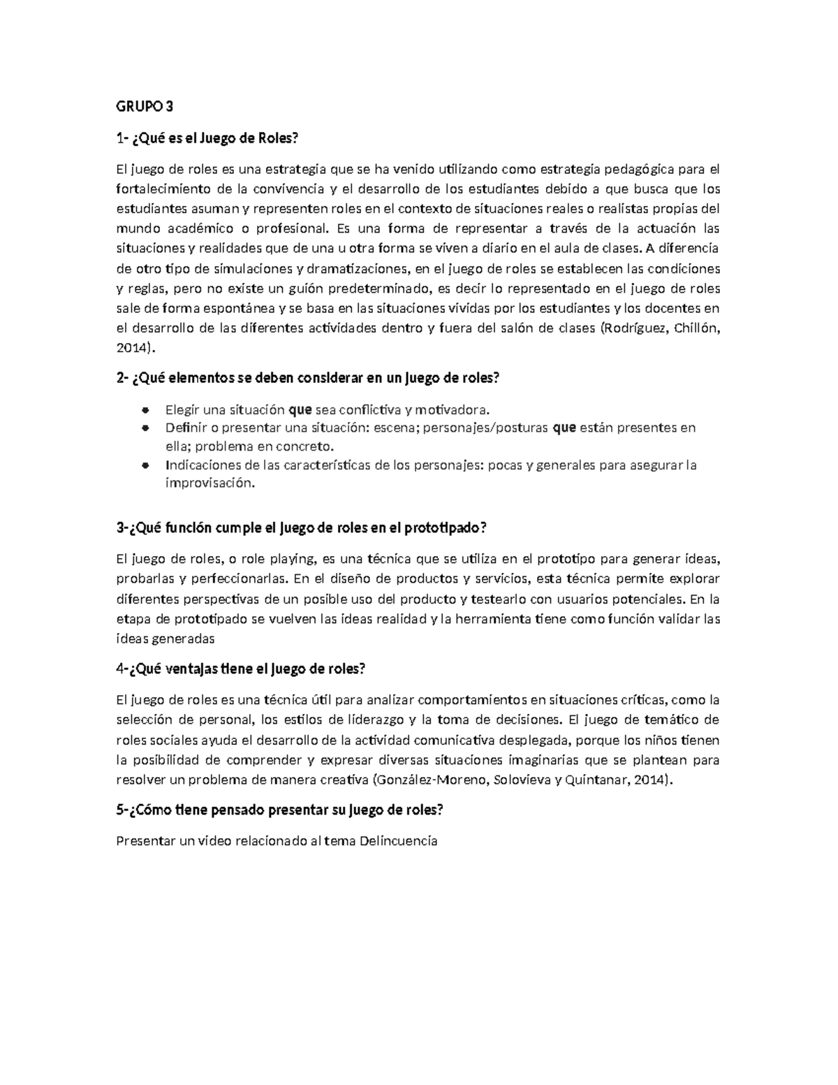 QUE ES EL Juego DE Roles - VYED - GRUPO 3 1- ¿Qué es el Juego de Roles ...