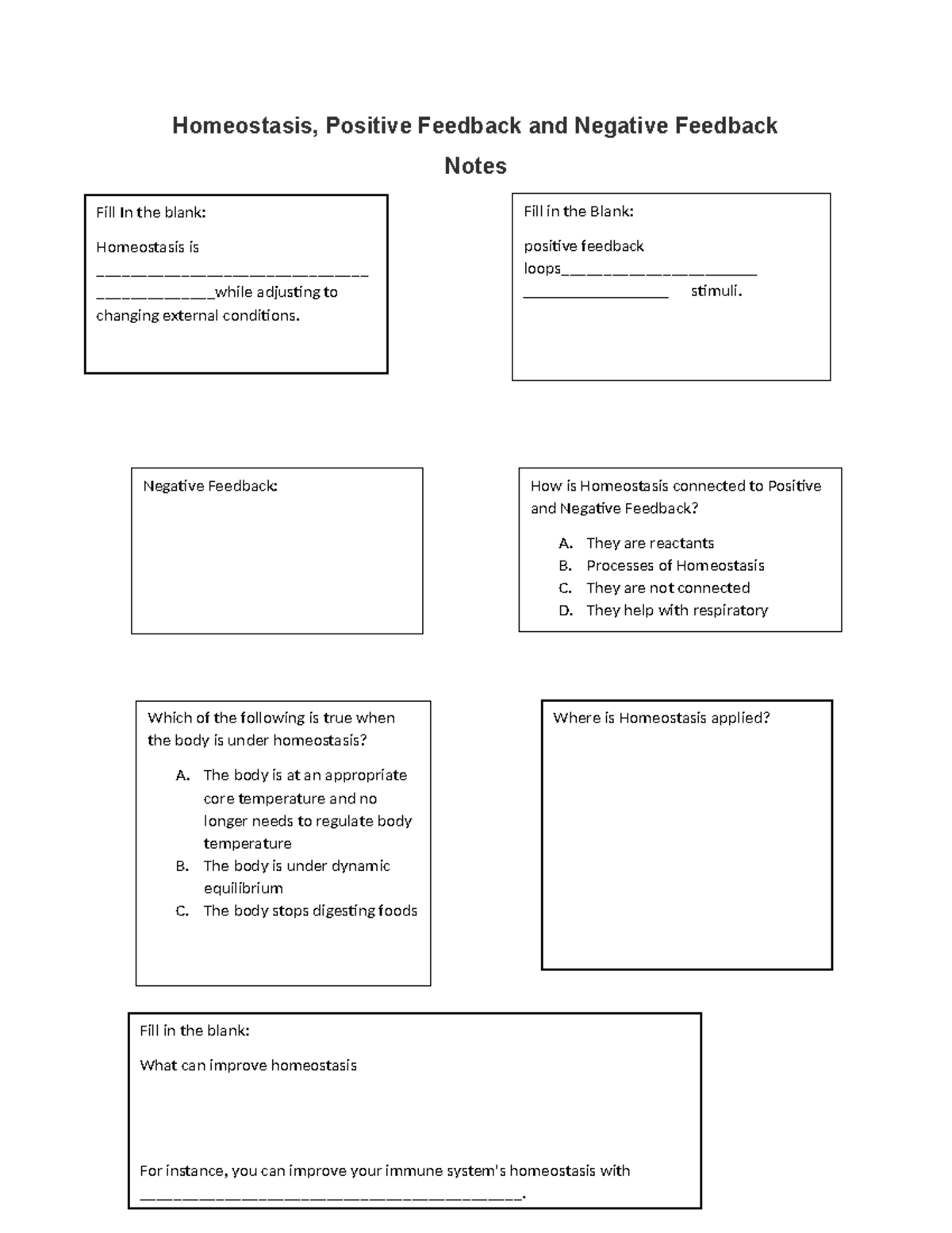 Homeostasis positive and negative feedback - Homeostasis, Positive ...