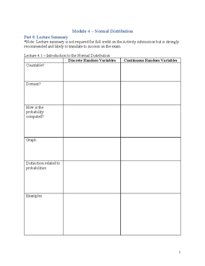 Module 4 Activities - Lecture work, exam questions, homework - Module 4 ...