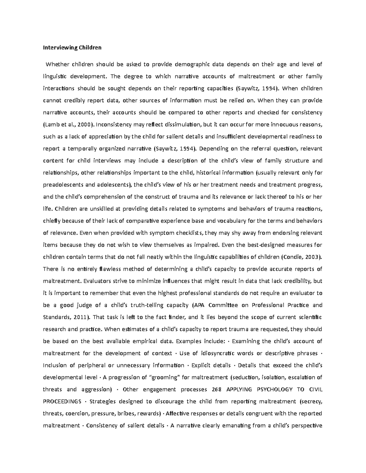 Interviewing Children - Interviewing Children Whether children should ...